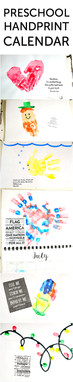 Handprint Calendar for Preschoolers | Someday I'll Learn