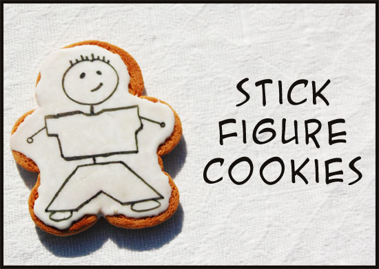 Stick Figure Decorated Sugar Cookies - Someday I'll Learn
